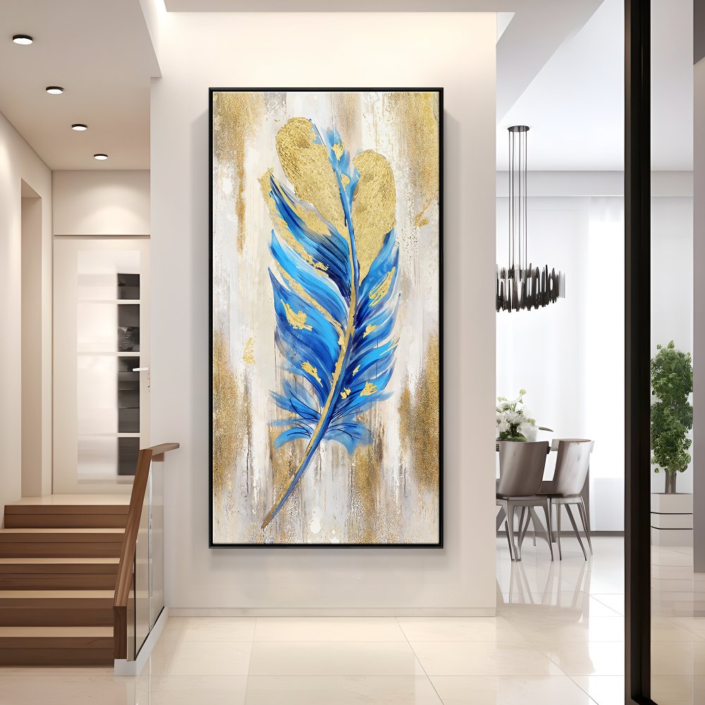 Blue Nightingale Feather